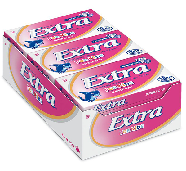 Süßwaren Versandkostenfrei | Wrigleys Extra for Kids Bubble Gum Display