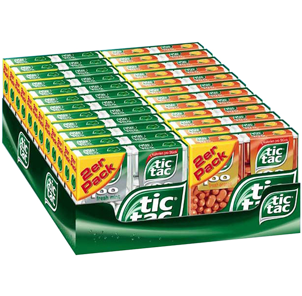 Sweets Free shipping | Ferrero Tic Tac Fresh Mint bulk pack of 2 Display