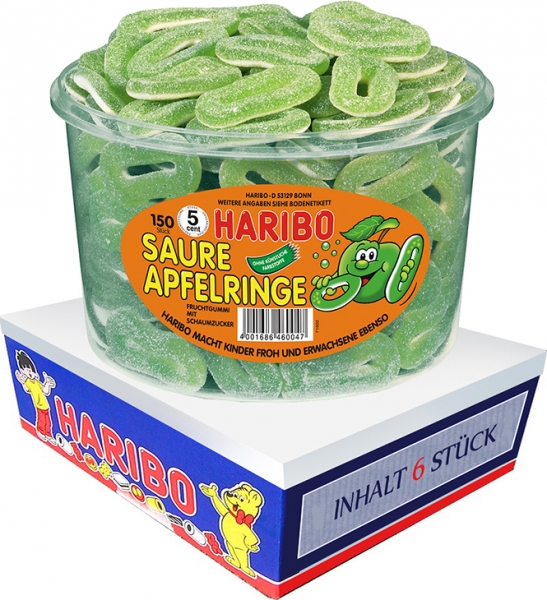 Süßwaren Versandkostenfrei | Haribo Saure Apfelringe Display
