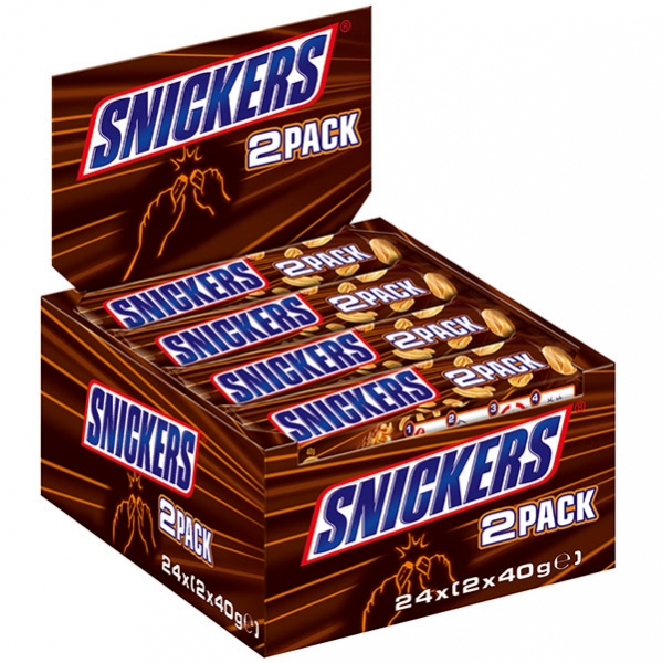 Süßwaren Versandkostenfrei | Snickers 2Pack Display