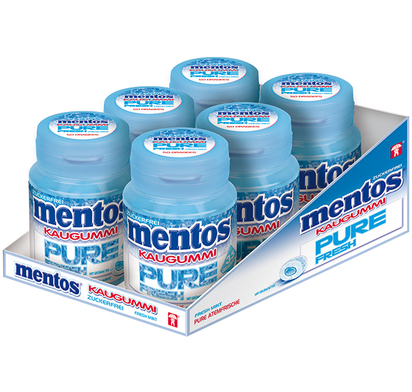 Mentos Kaugummi Pure Fresh Extra Kaugummis Professional Strong Mint,