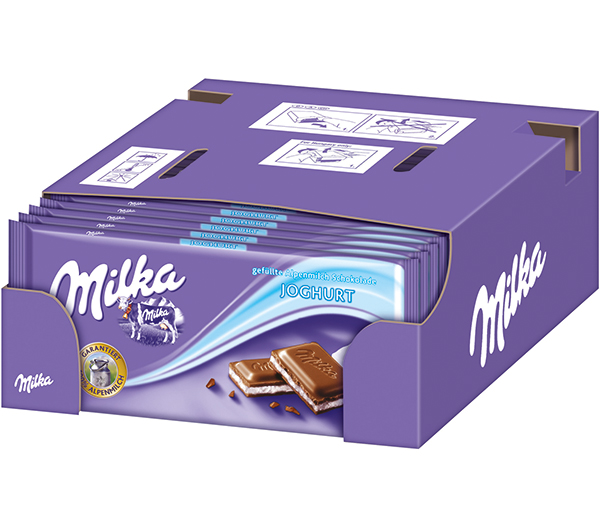 Süßwaren Versandkostenfrei | Milka Joghurt Display
